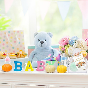 Leelosp 50 Set Thanksgiving Pumpkin Baby Shower Soap Favors Mini Pumpkin Baby Shower Favors Include Pumpkin Soap Thanks Cards Drawstring Gift Bags for Autumn Thanksgiving Day Party Decorations Gifts