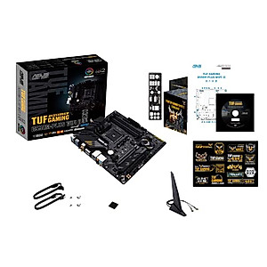ASUS TUF Gaming B550-PLUS WiFi II AMD AM4 (3rd Gen Ryzen™) ATX Gaming Motherboard (PCIe 4.0, WiFi 6, 2.5Gb LAN, BIOS Flashback, USB 3.2 Gen 2, Addressable Gen 2 RGB Header and Aura Sync)
