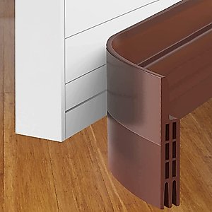 Grotheory Draft Excluder Strips Door Draft Stopper Under Door Seal, 39" L Door Sweep for Exterior & Interior Doors, Draft Blocker Weather Stripping Draft Guard Insulator, Brown