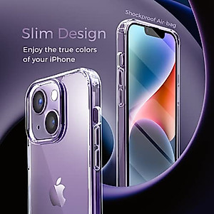 MOTIVE for iPhone 14 Plus Case Clear, Dustproof Protective Bumper & Slim Cover Transparent Case, Not Yellowing Phone Case for Apple iPhone | 14 Plus Case 6.7" - Crystal Clear