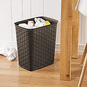 Sterilite Weave 3.4 Gallon Plastic Home/Office Wastebasket Trash Can (6 Pack)