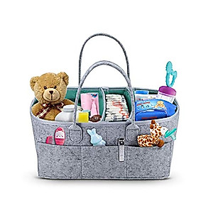 UXZDX Baby Diaper Caddy Organizer Portable Storage Basket Essential Bag for Nursery Waterproof Liner Changing Table Storage Bag