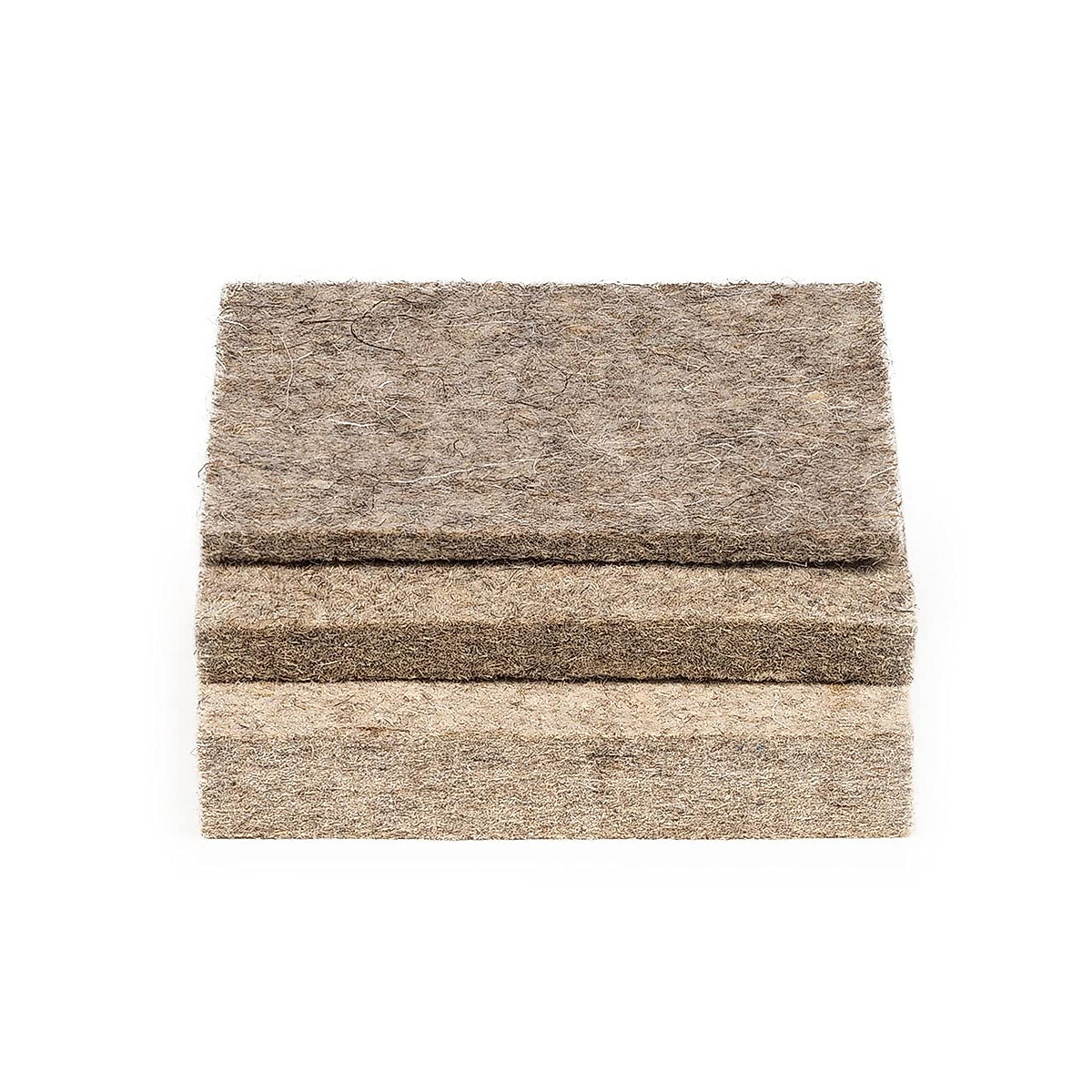 The Felt Store F-3 Industrial Felt Square Sample Bags 3 inch x 3 inch Felt Material in 1/8", 1/4", 1/2" Thickness – 3 Pcs