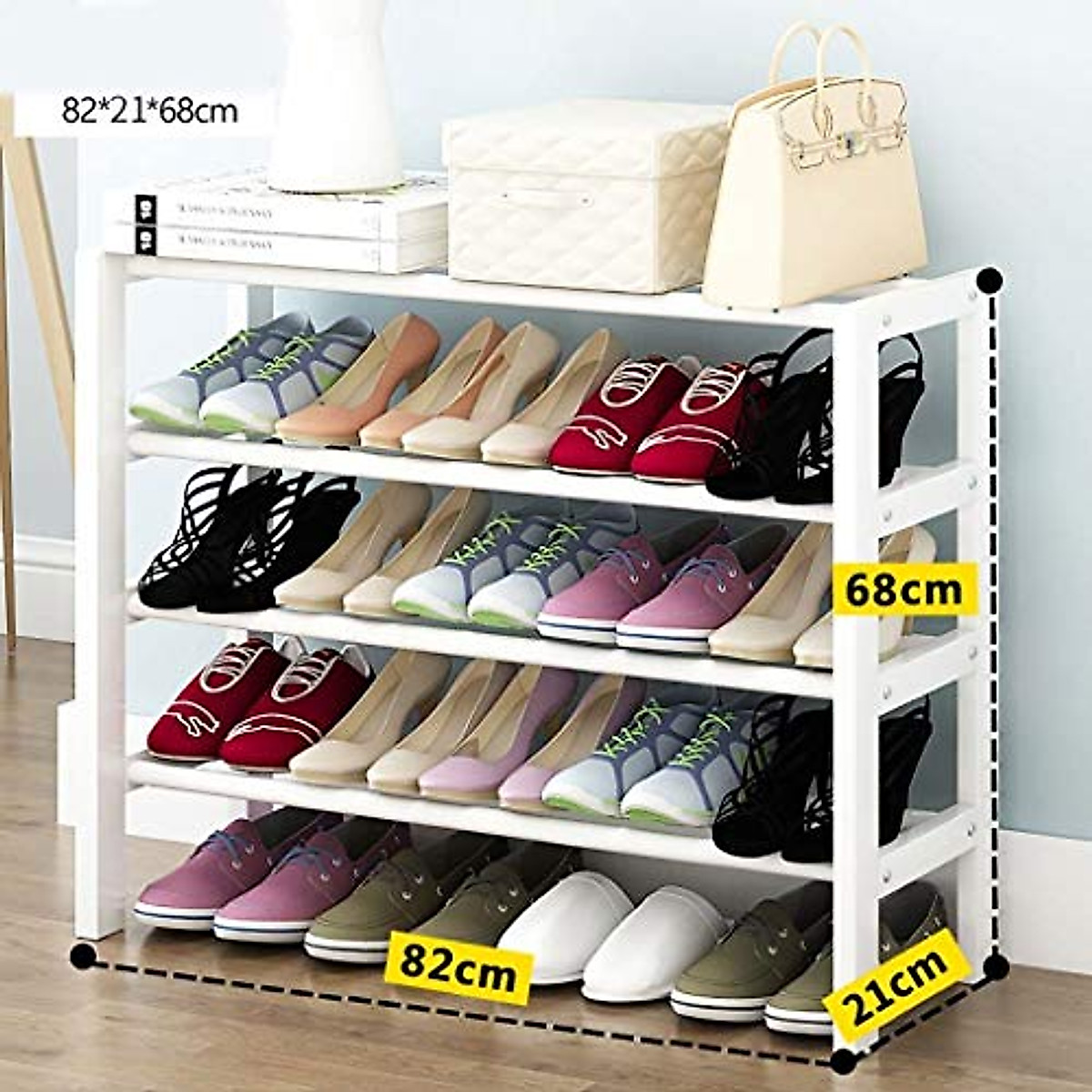 DINGZZ Shoe Rack, Shoe Shelf Storage Organizer for Entryway Hallway Bathroom for Boots Rack