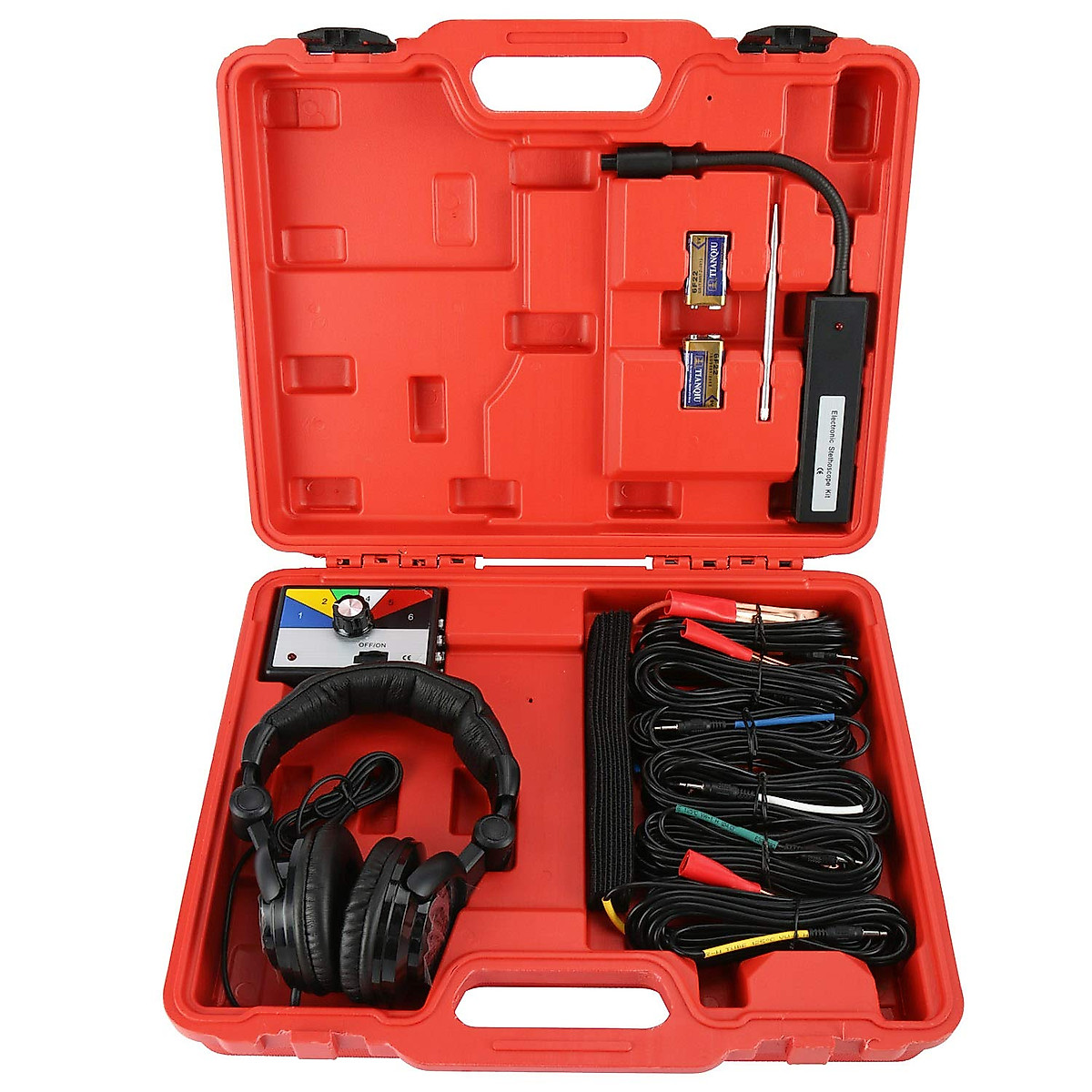 8MILELAKE Electronic Stethoscope Kit Find Engine Noise diagnosis Scope mechanics tool