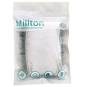 Millton PM 2.5 Filters 5 Layers Filters Activated Carbon Filters (20 Pcs)