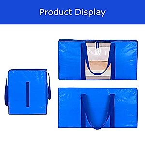 100L Large Storage Bags, Heavy-Duty Moving Bags, 4 Pack Closet Organizers, Clothes Foldable Storage Bins, Moving boxes, Storage Containers for Clothing, Blanket, Comforters, Toys, Bedding (Blue-6pack)