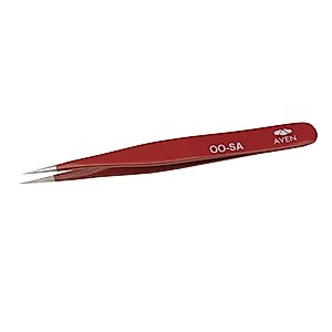 Aven 18032EZ E-Z Pik Style OO Precise Tweezer, Stainless Steel, 4-3/4" Length