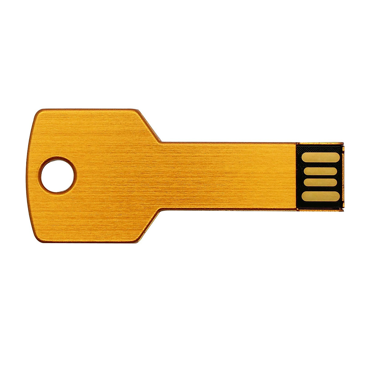 Lot 10 1GB Key Shape USB Flash Drive 1G Metal Memory Pen Stick Thumb Drive Wholesale Bulk Pack (1GB, Gold)