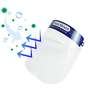 ANDX 10 Pack Safety Clear Face Shield Anti Fog Face Shield for Women & Men Protective Face Shields