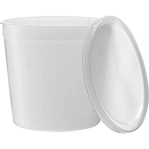 Nicole Fantini Deli Containers with Lids 86oz. Leakproof 20 Sets BPA-Free Plastic Food Storage Cups Clear Airtight Takeout Container Heavy-Duty, Microwaveable Freezer Safe Disposable/Reusable