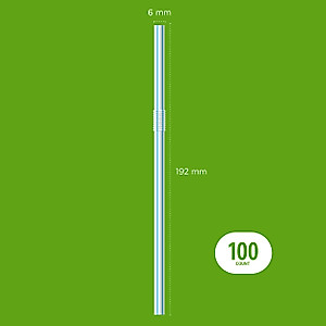 Amazon Basics Disposable Striped Plastic Flex Straws, Assorted Colors, 100 Count, Large Pack