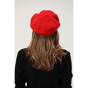 BEYLRZID French Beret-Classic Wool Beret Solid Color Womens Beret Cap Hat