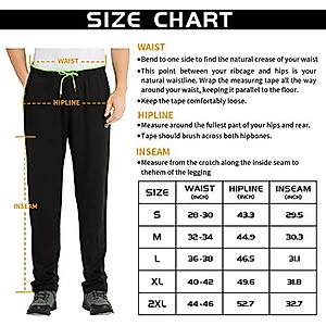 NEIKU Men's Lightweight Sweatpants Loose Fit Open Bottom Mesh Athletic Pants with Zipper Pockets Black/White L