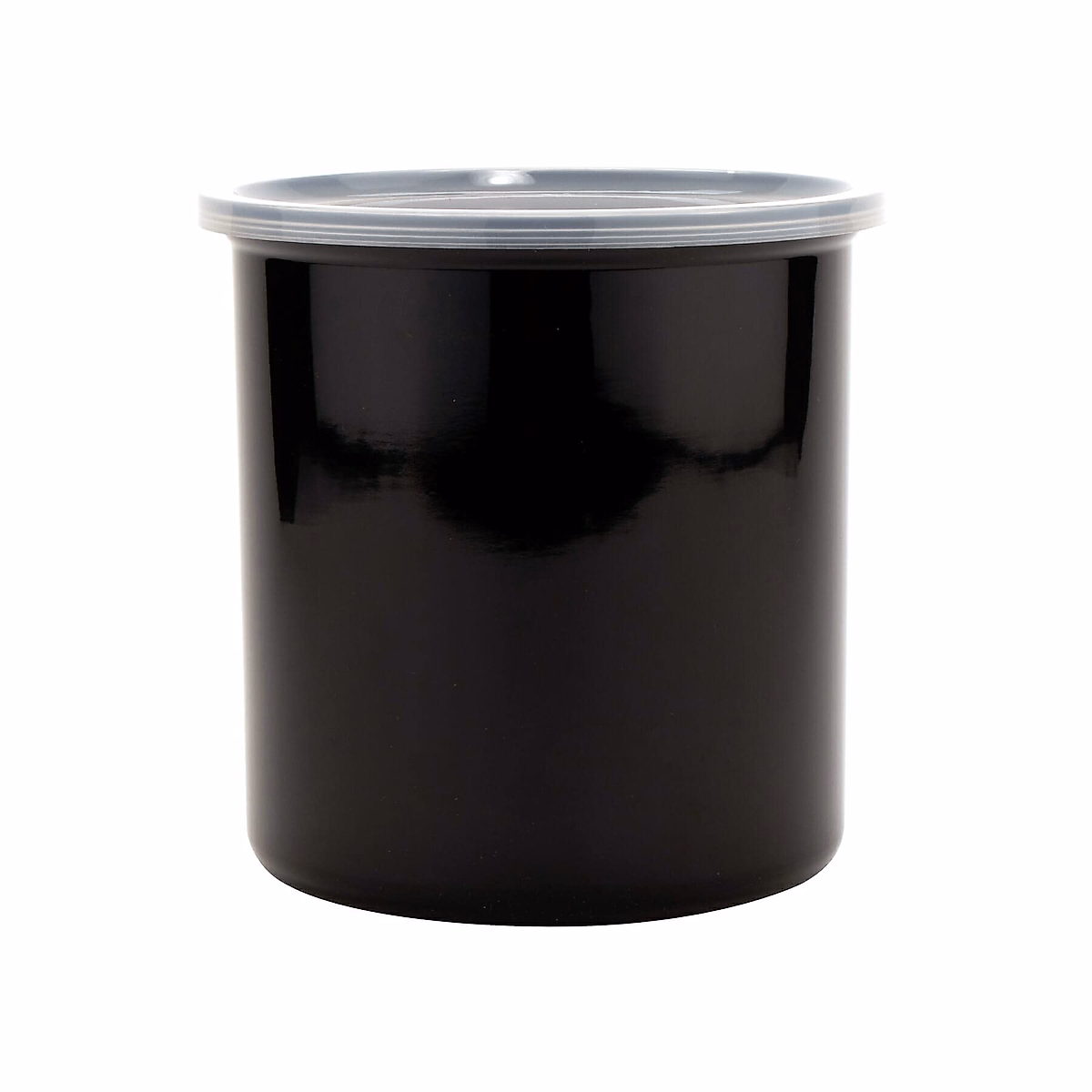 G.E.T. CR-0270-BK-EC Round Food Storage Crock w/ Lid, 2.7 Quart, Black (Set of 4)