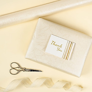 WRAPAHOLIC Wrapping Paper Roll - Mini Roll - 17 Inch x 16.5 Feet - Basic Texture Cream Design for Birthday, Holiday, Wedding, Baby Shower