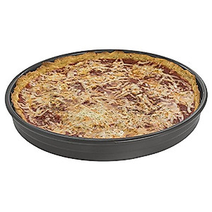 Chicago Metallic Exact Stack™ Hard Anodized Aluminum Pre-Seasoned Deep Dish Pizza Pan - 14"Dia x 2"D