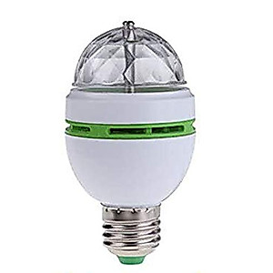 Windspeed Rotating LED Strobe Bulb Multi changing Color Crystal Stage Light E27 base