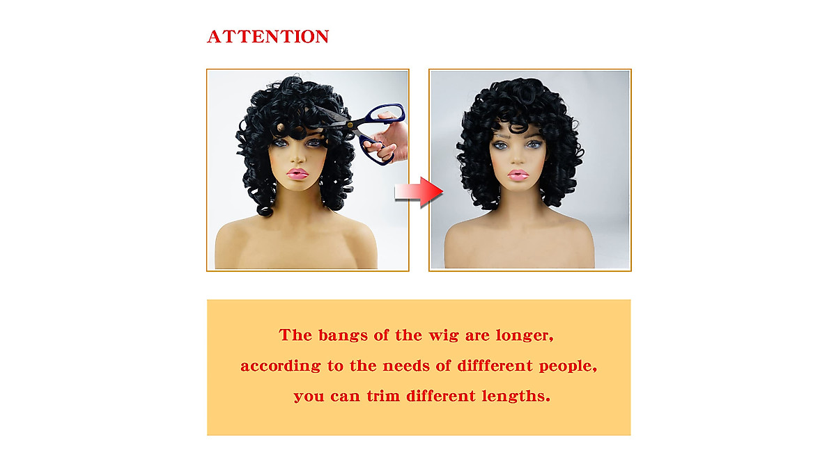 Andromeda Short Curly Wig for African American Women