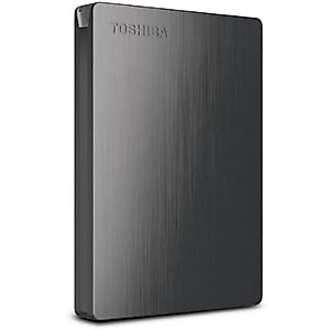 Toshiba Canvio Slim II 1TB Portable External Hard Drive, Black (HDTD210XK3E1)