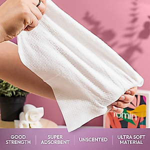 FOMIN Disposable Face Towels - 50 Count (1 Pack) 100% Biodegradable Ultra-Soft Face Towelette For Washing Face & Makeup Removal, 1ST Certified Vegan & Cruelty Free Facial Washcloth for All Skin Types