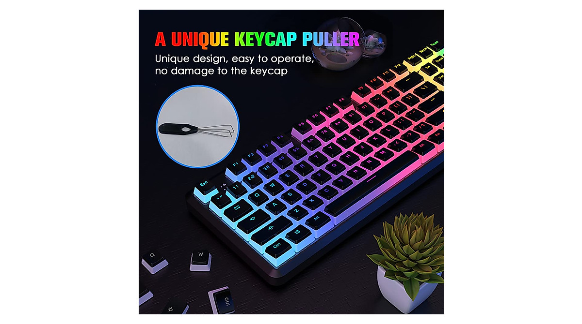 MANBASNAKE RGB Pudding Keycaps - Durable & Stylish Set