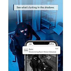 GNCC Indoor Security Camera Dog Camera 1080P w/Motion Detection, 2-Way Audio Siren, Night Vision, Cloud & SD Card Storage, Works w/Alexa & Google Home, GC2