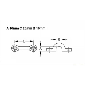 H2o Sure Hold Black Pad Eyes (Pack 6)