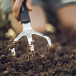 Fiskars 315510-1001 Xact Hand Garden Cultivator, Black/Slivler