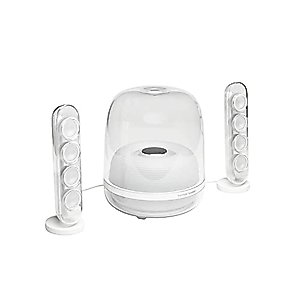Harman Kardon HK SoundSticks 4-2.1 Bluetooth Speaker System with Deep Bass and Inspiring Industrial Design (White)