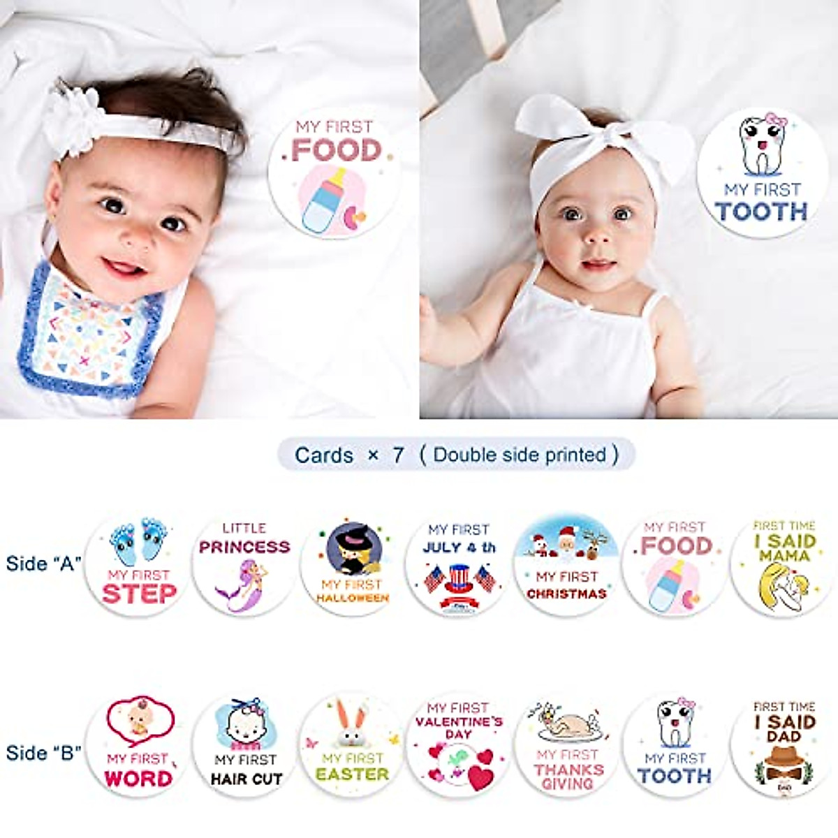 Kmivo Baby Milestone Blanket Monthly Milestone Blankets for Baby Girls Blankets Photography Background Fleece Blankets 60" X 40" inches, with Cards, Frame & Bow