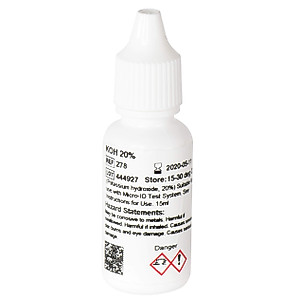 Potassium Hydroxide, 20% KOH, for Skin Fungal Preps, 15ml Dropper Vial, by Hardy Diagnostics