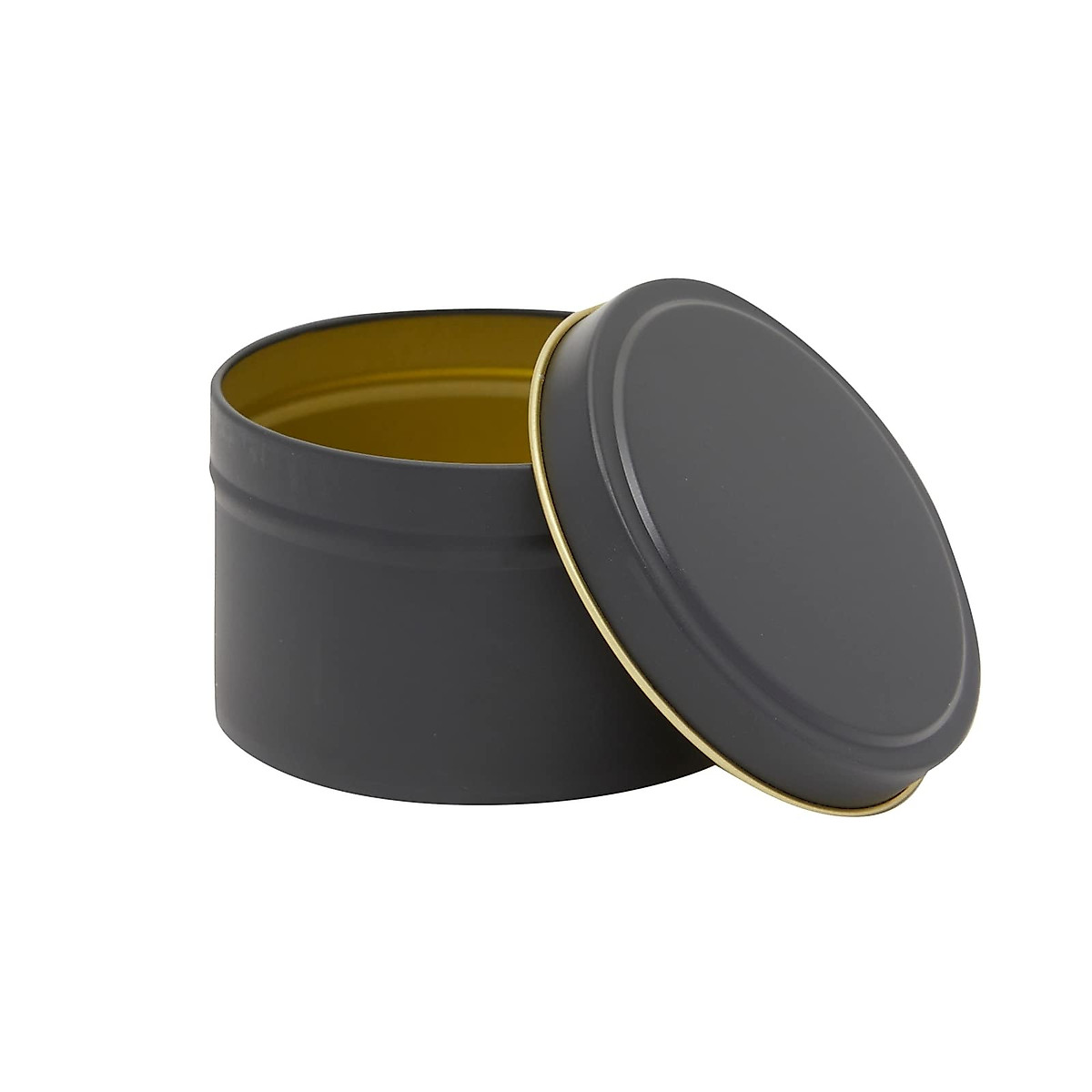Bright Creations 24 Pack Candle Tins 8 oz with Lids and Labels for Candle Making (Black)