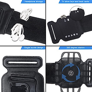 Bidook Armband Case Running Phone Holder 360° Rotatable Hiking Rowing Mountaineering Biking Phone Arm Band for iPhone 14 13 12 11 Pro Max Mini SE Xs XR X 8 7 Plus Samsung LG Google Pixel Motorola
