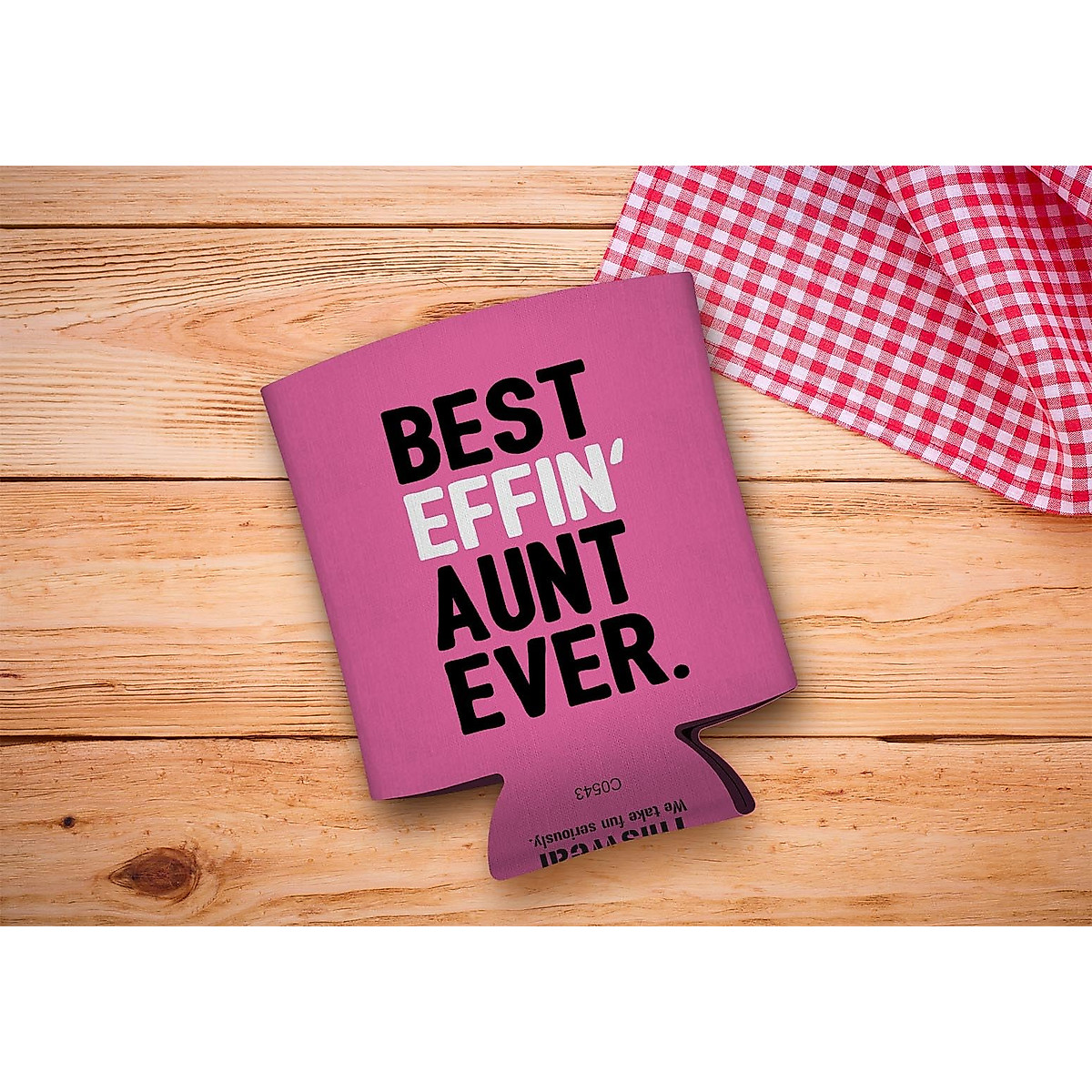 Aunt Uncle Gifts Best Effin' Aunt and Uncle Ever Funny Aunt Uncle Announcement Aunt Uncle Gift Set 2 Pack Can Coolie Drink Coolers Coolies Blue & Pink