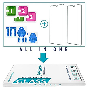 HPTech [2 Pack] Screen Protector for Samsung Galaxy A71 4G / 5G / 5G UW Tempered Glass, 9H Hardness, Anti Scratch, Case FriendlyBubble Free