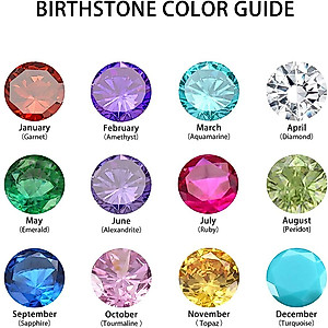 AILIN Custom Promise Rings For Her 925 Sterling Silver Love Heart Personalized 1 2 3 4 5 6 Name And Birthstone Rings Valentine's Mother Day Wedding Jewelry Gifts For Women Mom Grandmother Wife