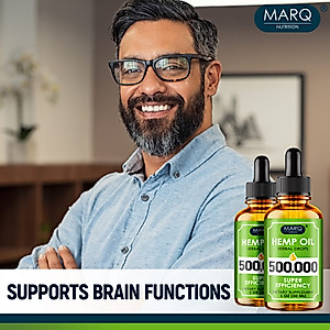 Hеmp Oil (2 Pack) – 500,000 – Colorado Sеed Extract - Natural Omega 3, 6, 9 Source - Made in USA - Providеs Restful Sleep