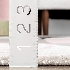 Well Woven Good Vibes Margot Blush Pink Modern Geometric Boxes & Lines 3D Textured 3'11" x 5'3" Area Rug