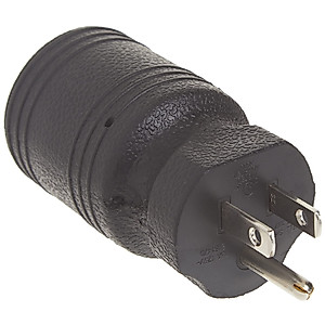 Conntek 30111-BK Locking Adapter U.S. 3 Prong Male Plug To 15 Amp Locking Female Connector NEMA 5-15P to NEMA L5-15R Black