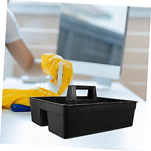 OKUMEYR Cleaning Tote Caddy Plastic Cleaning Caddy with Handle for Hotel Housekeeping Storage Organizer for Cleaning Supplies Portable Tool Tote for Household Use