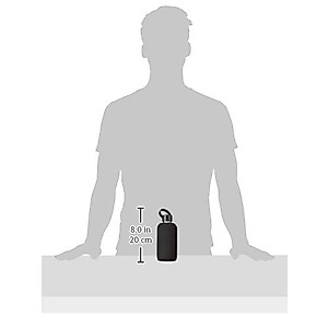 Glask drinking bottle 17 oz/ 500 mml glass BPA free drink bottle (Matt Black)