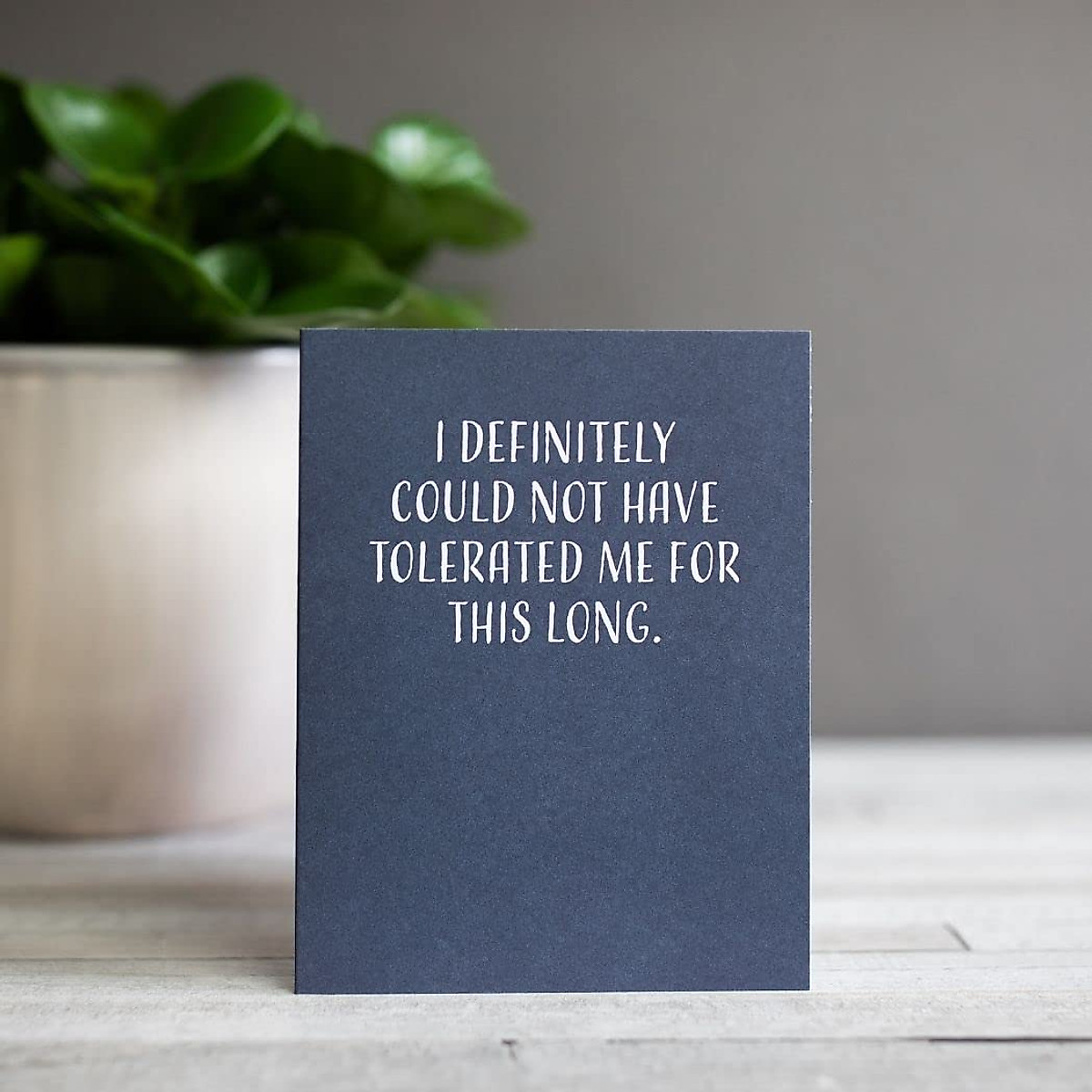 Funny Anniversary Cards For Husband Or Wife, Funny Anniversary Cards For Him, Blank Inside, I Definitely Could Not Have Tolerated Me For This Long By Modern Wit