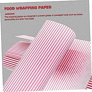 BESTonZON 100pcs Sheets Sandwich Wrapping Paper Burger Wrappers Food Wrappers Wraps for Packing French Fries Wraps Oil Absorption Oil Paper Baking Paper Delicatessen Wood Pulp