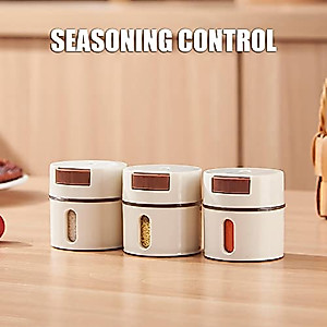 Salt and Pepper Shaker, Quantitative Moisture Proof Salt and Pepper Dispenser for Kitchen, Salt and Pepper Shaker with Adjustable Coarseness, Seasoning Dispenser with Pores