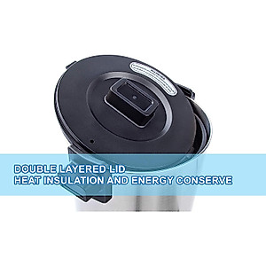 SYBO SR-CP35C Commercial Grade Stainless Steel Percolate Coffee Maker Hot Water Urn for Catering, 30-Cup, 3.5L, Metallic