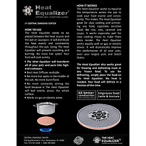 6 inch None Stick Copper finish Heat Equalizer-Heat Diffuser for Gas Stoves – Aluminum & Copper Alloy Hot Plate for Even Cooking-Burner Cover & Simmer Plate