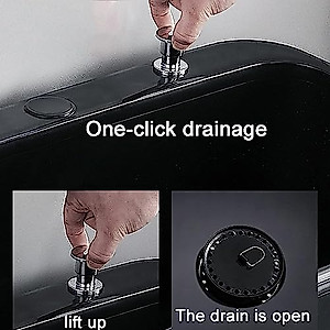 MObyat Portable Mop Sink, FreeStanding Wash Station with Outlet Pipe, Drain Button/4 Swivel Wheel with Brak/Stainless Steel Sturdy Base, for Laundry/Backyard/Garag/Kitchen/Restaurant/Garden/Hospital