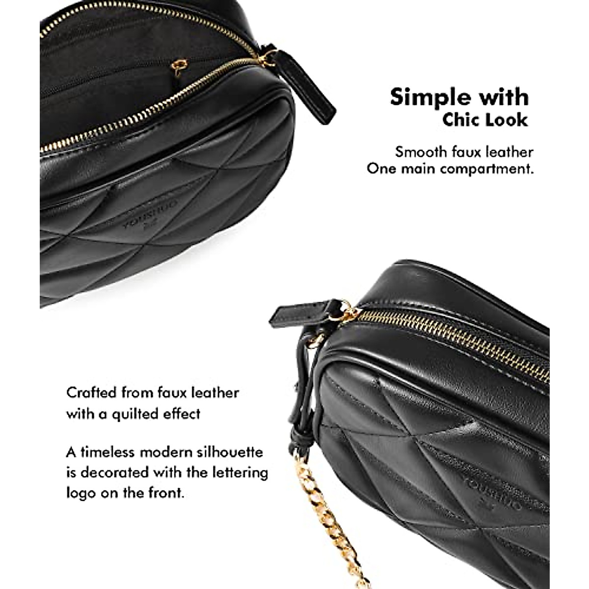 Youshuo Crossbody Bags for Women, Crossbody Purse with Adjustable Detachable Shoulder Strap, Women's Crossbody Handbags, Stocking Stuffers Christmas Gifts for Women Men