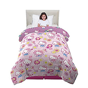 Franco Kids Bedding Soft Microfiber Comforter, Twin, Hello Kitty